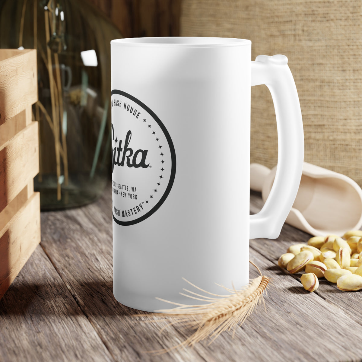 Frosted Glass Beer Mug – Sitka Shop